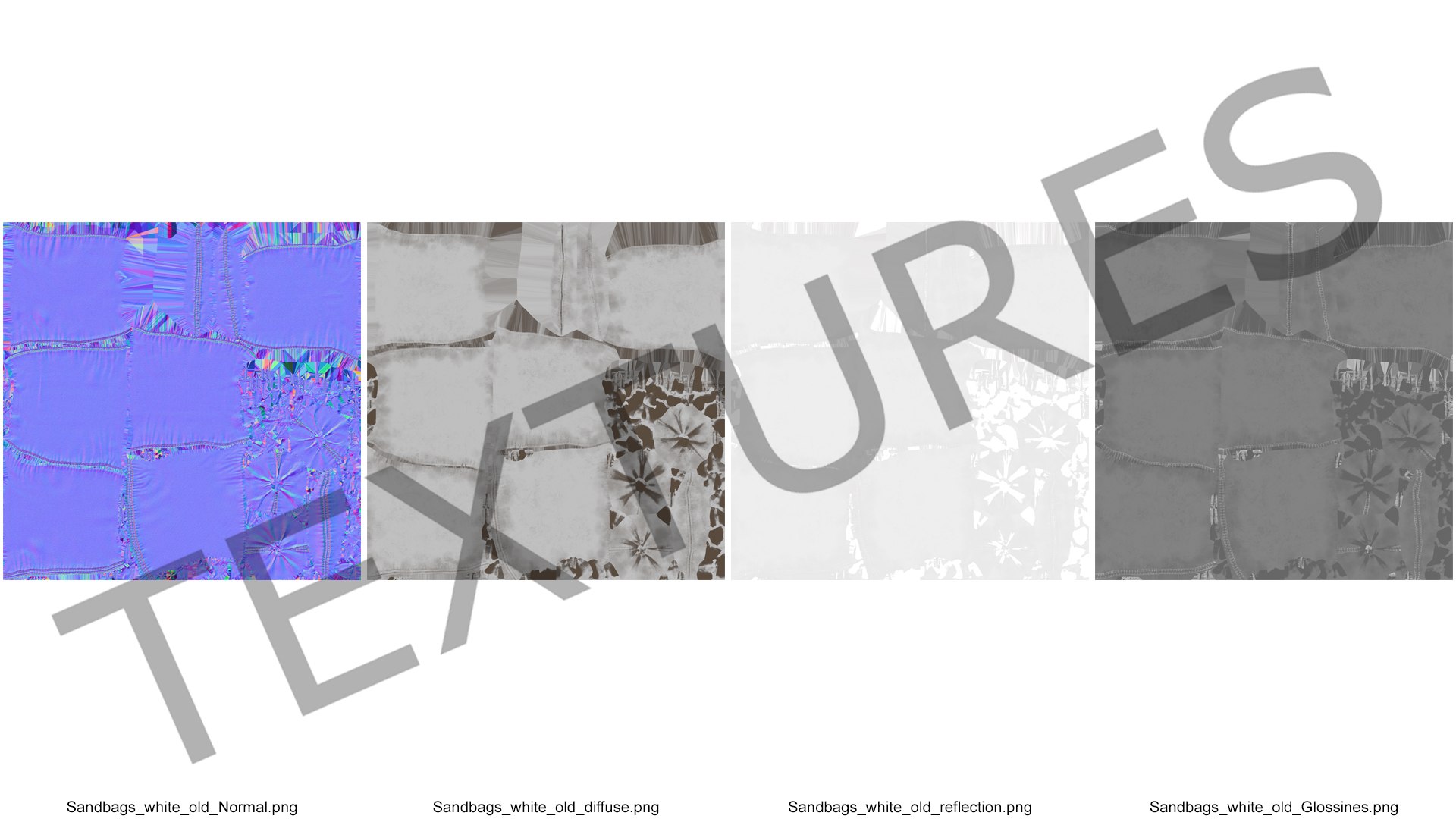 3D Model White Polypropylene Sandbags Dirty - TurboSquid 1778359