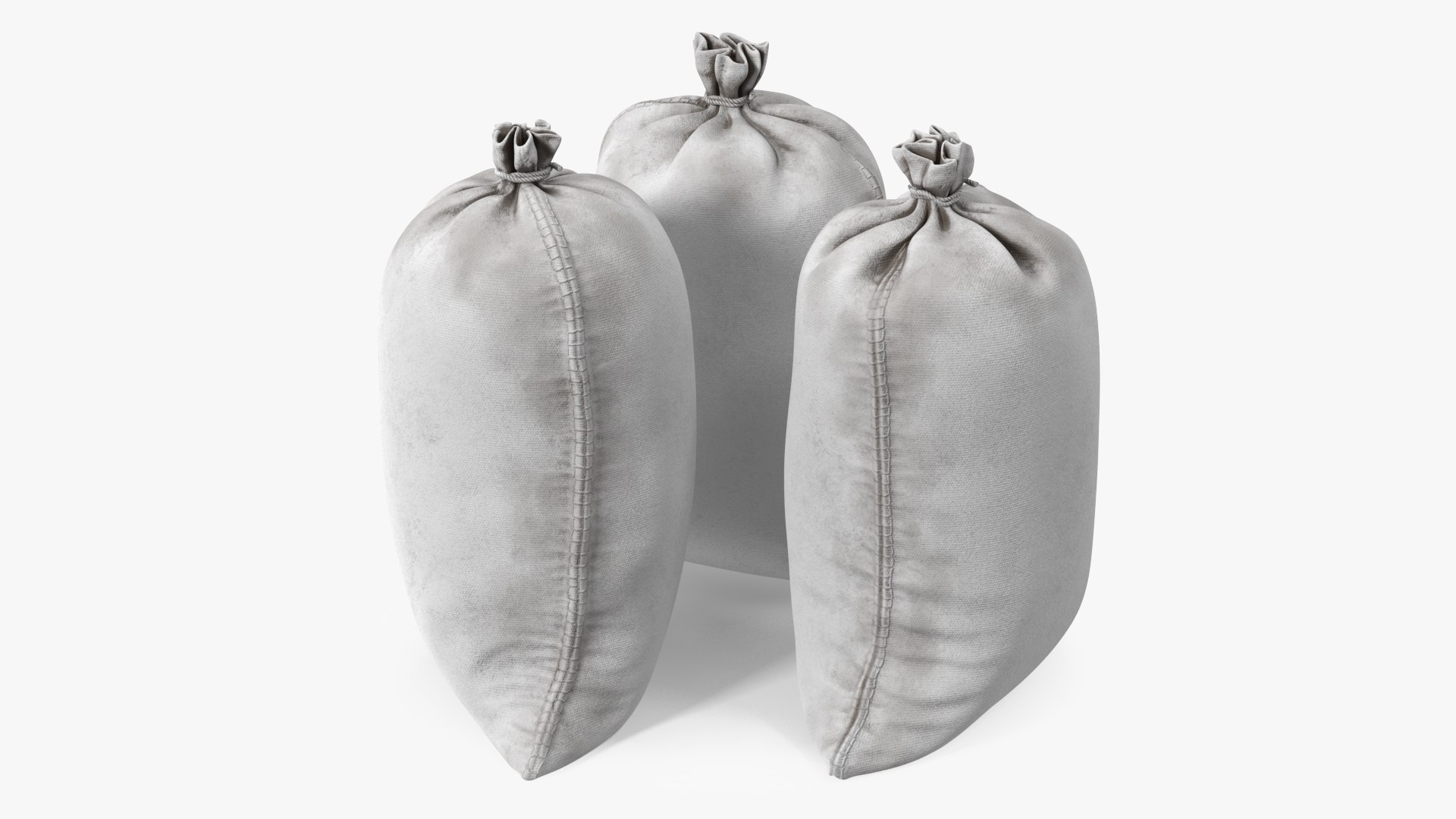 3D Model White Polypropylene Sandbags Dirty - TurboSquid 1778359