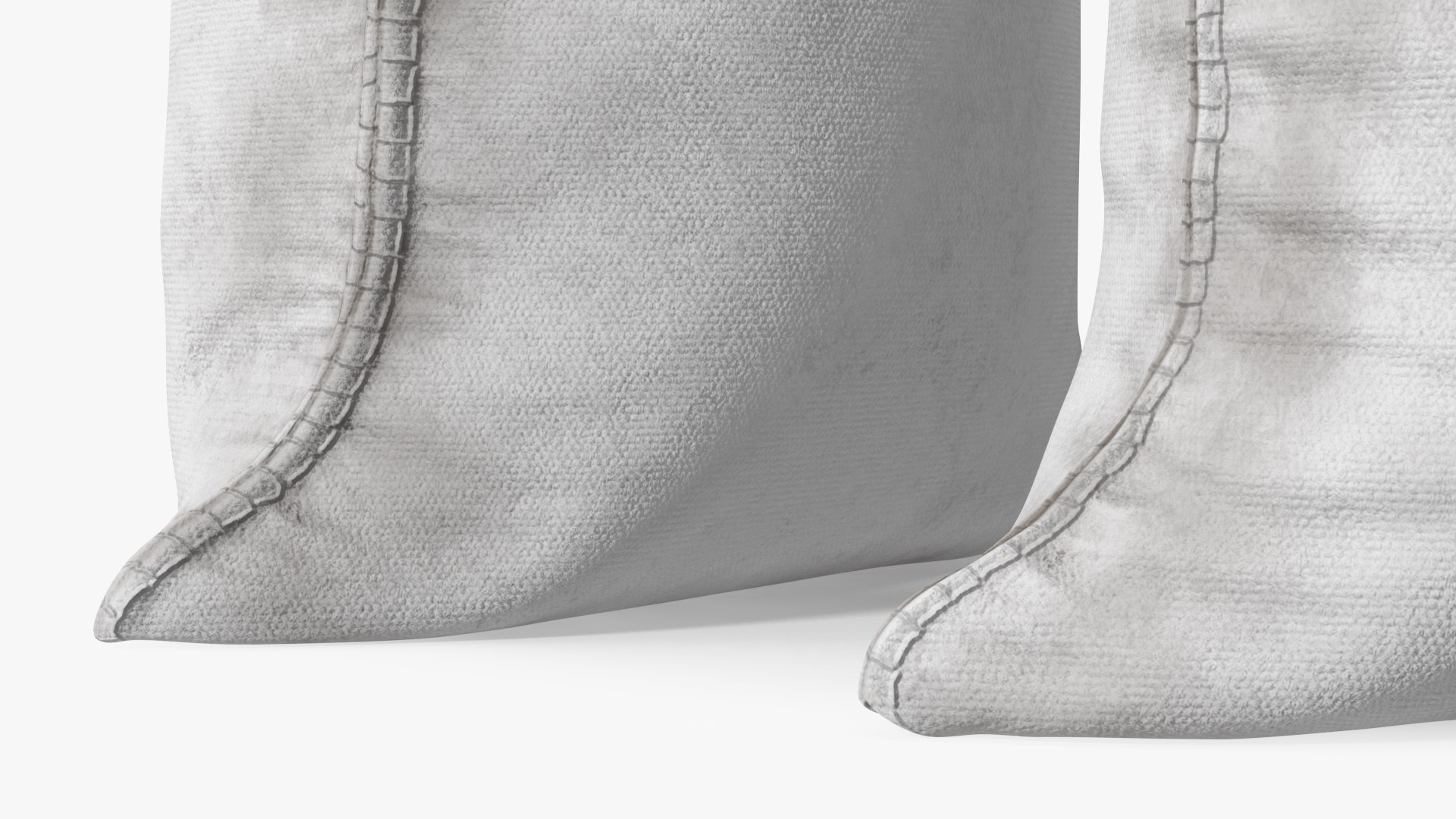 3D Model White Polypropylene Sandbags Dirty - TurboSquid 1778359