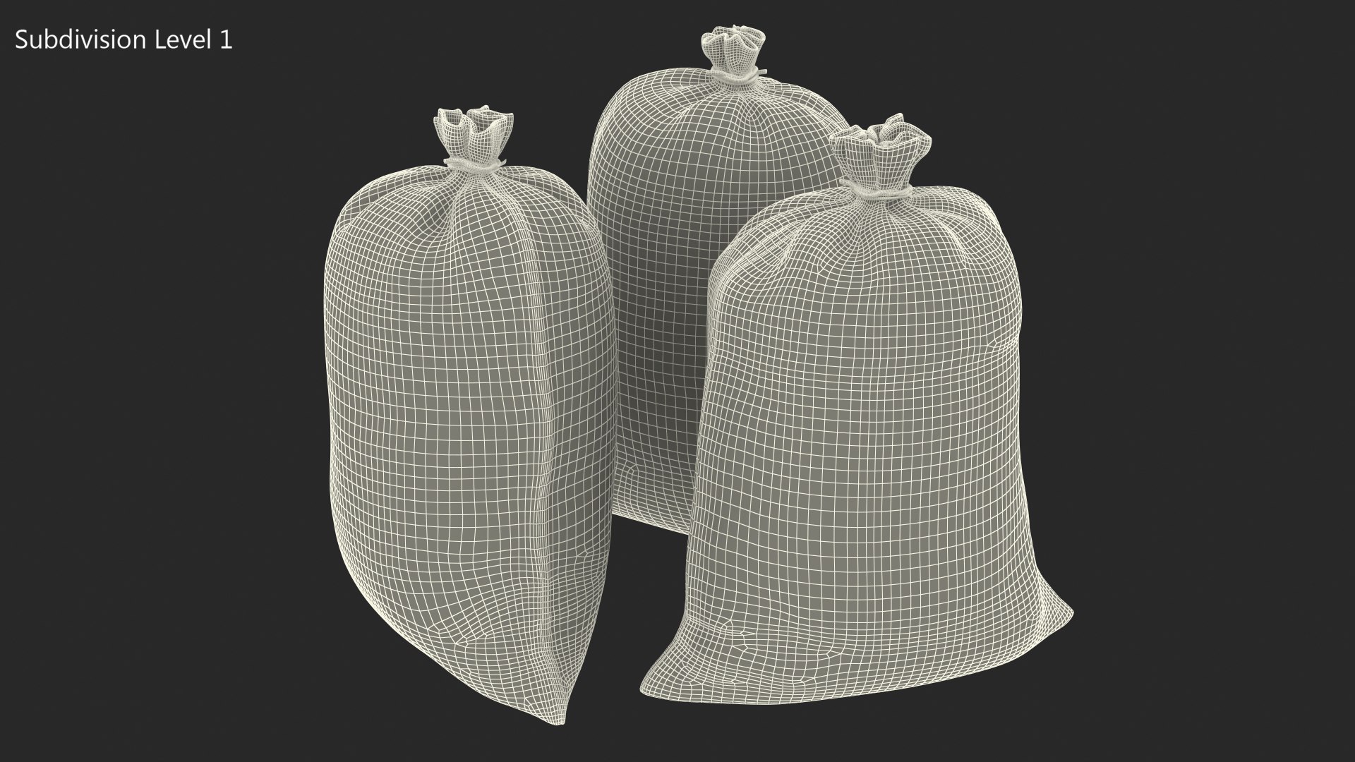 3D Model White Polypropylene Sandbags Dirty - TurboSquid 1778359
