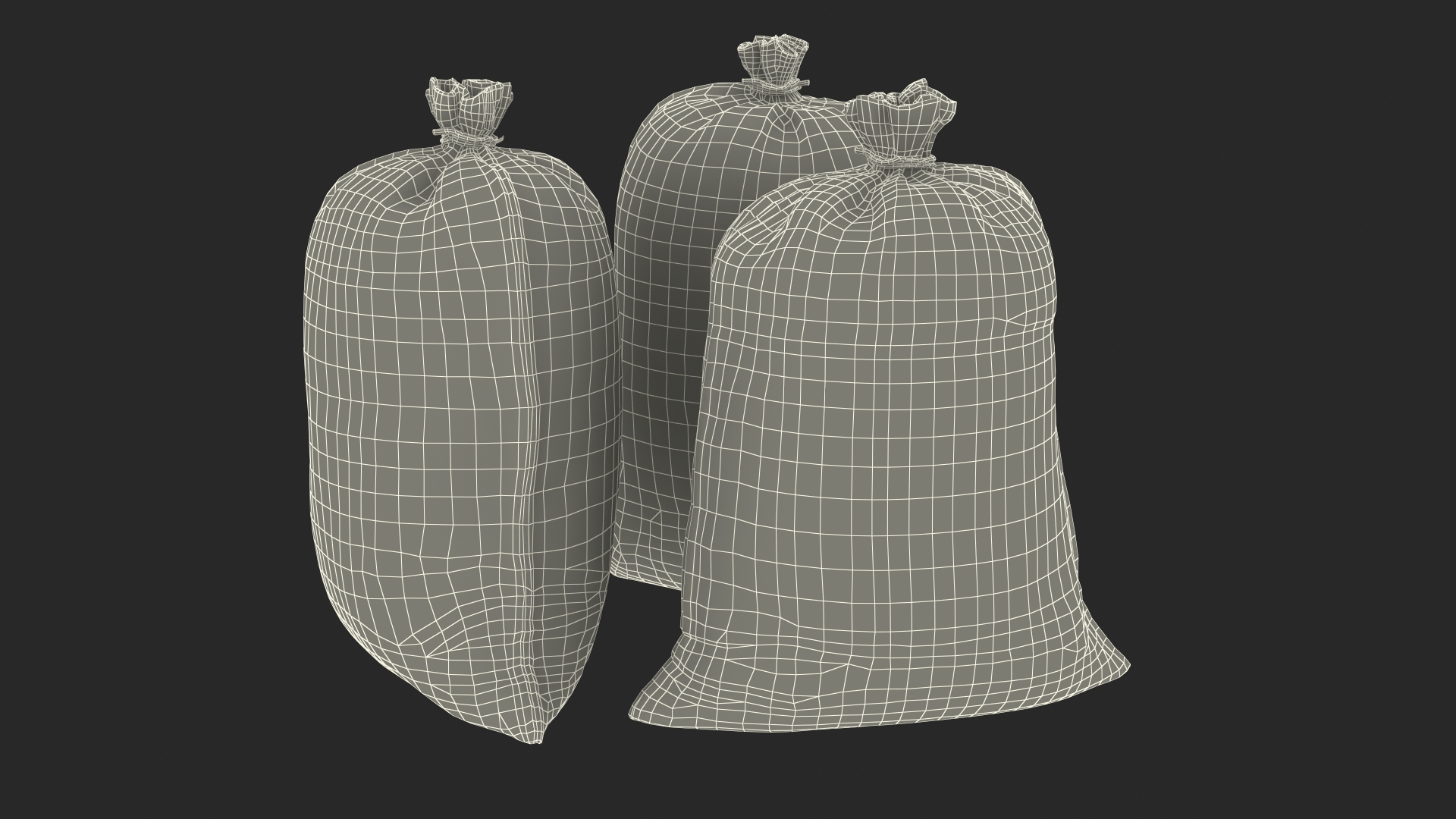 3D Model White Polypropylene Sandbags Dirty - TurboSquid 1778359