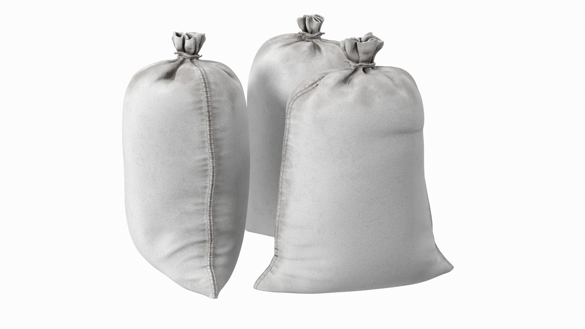 3D Model White Polypropylene Sandbags Dirty - TurboSquid 1778359
