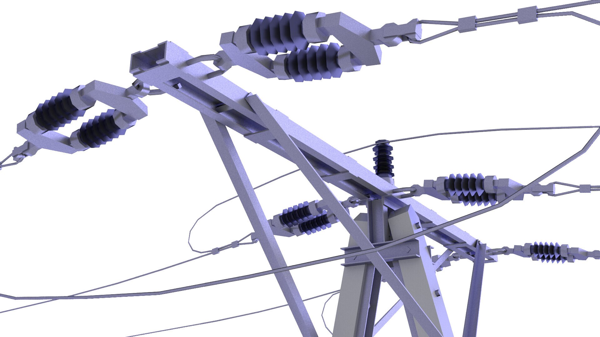 3D High Voltage Power Line Game Simulator Mods 20 - TurboSquid 1864111