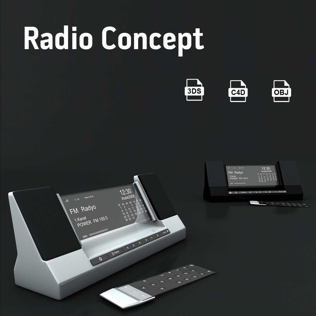 c4d retro radio electron