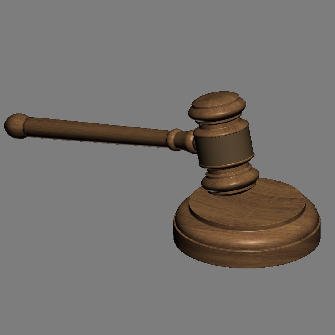 gavel wood 3d model