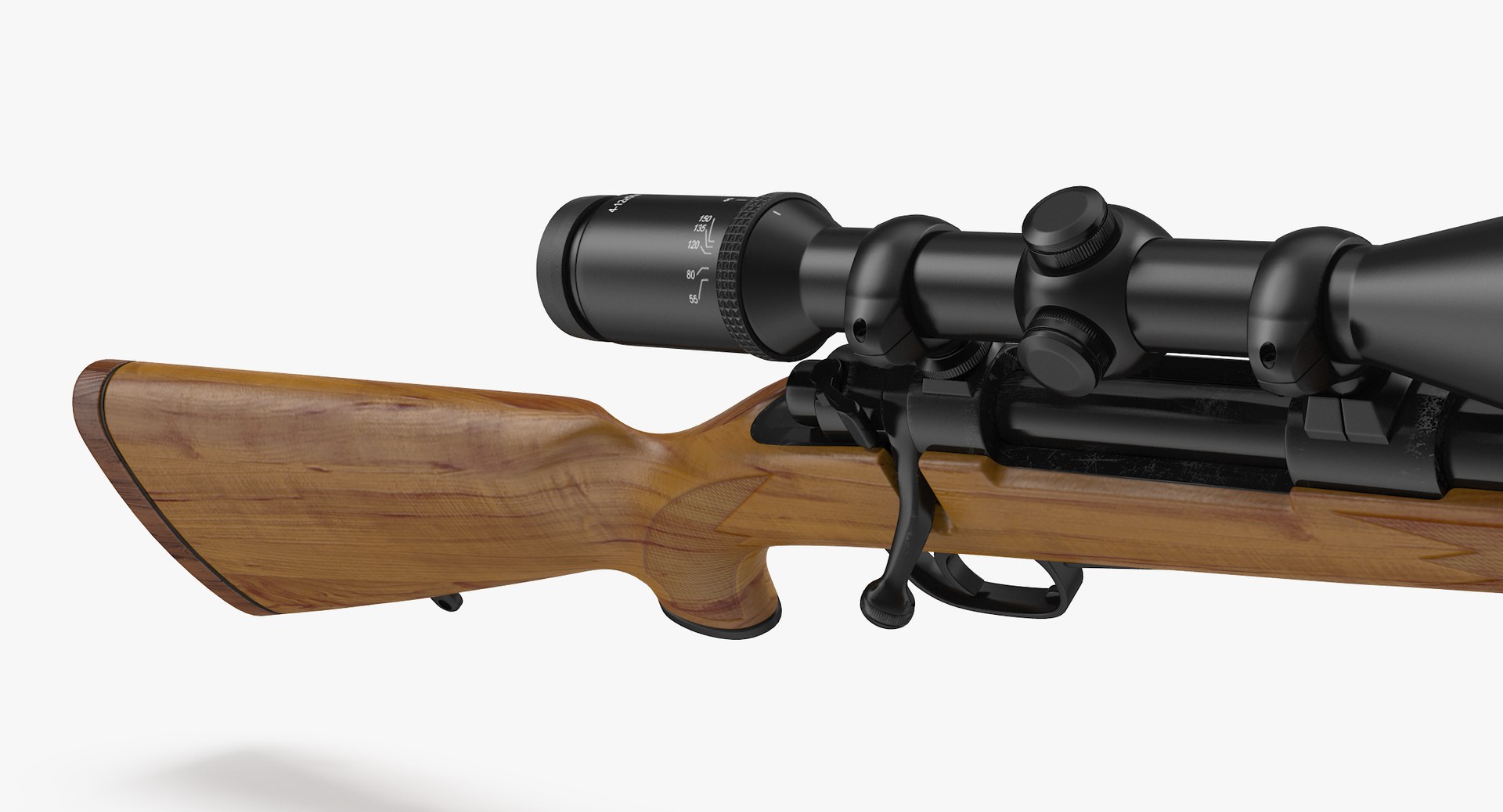 hunting rifle shotgun 3d model
