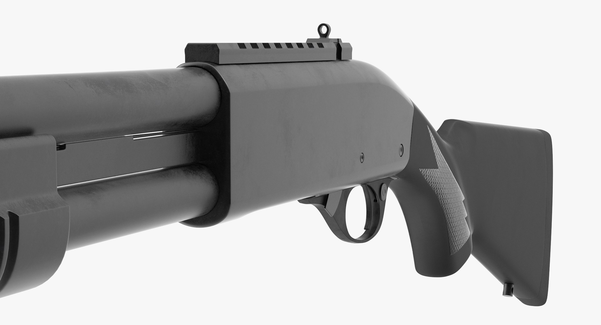 hunting rifle shotgun 3d model