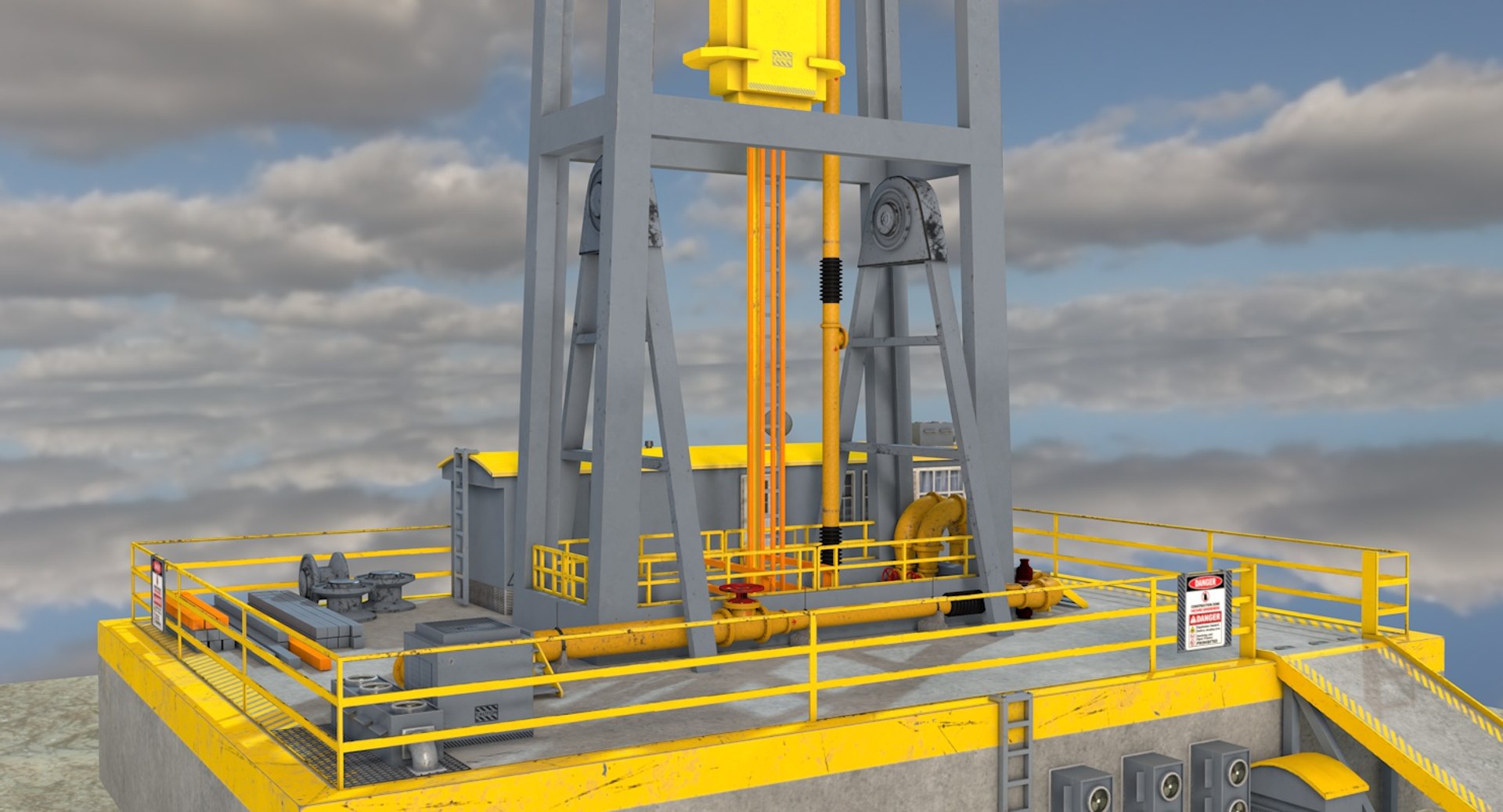 Industrial rig 3D model - TurboSquid 1300985