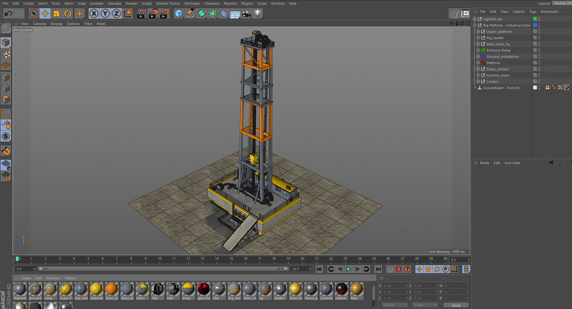 Industrial rig 3D model - TurboSquid 1300985