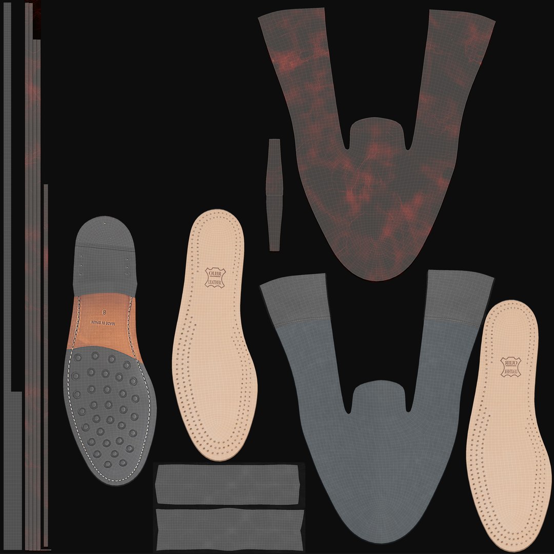 Realistic Leather Shoes Fashion New Design model - TurboSquid 1945851