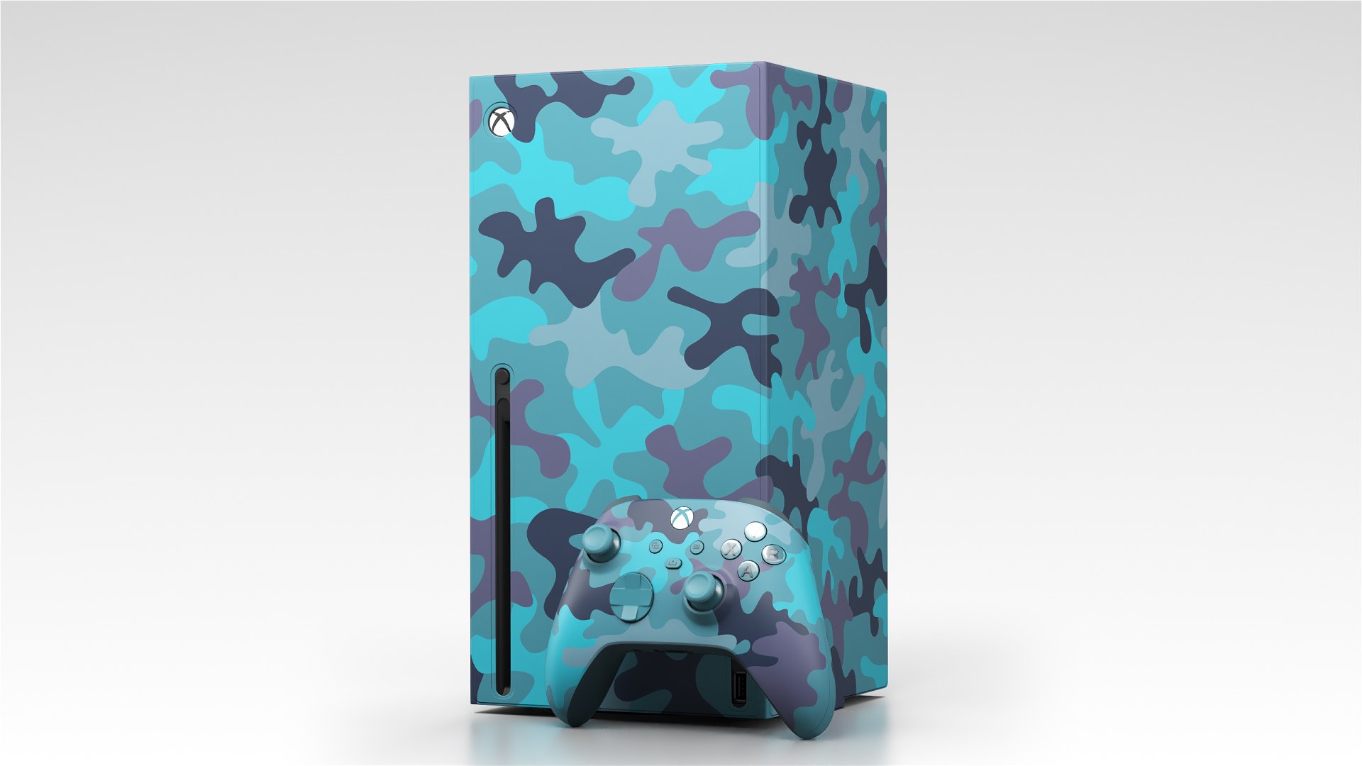 3D Xbox Series X Console Wrap And Controller Mineral Camo - TurboSquid ...