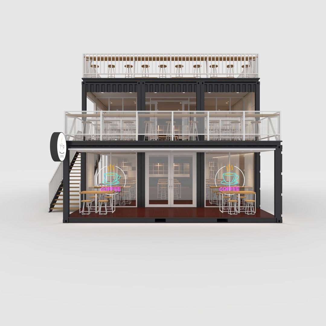 Container Cafe 10 3D Model - TurboSquid 2201480