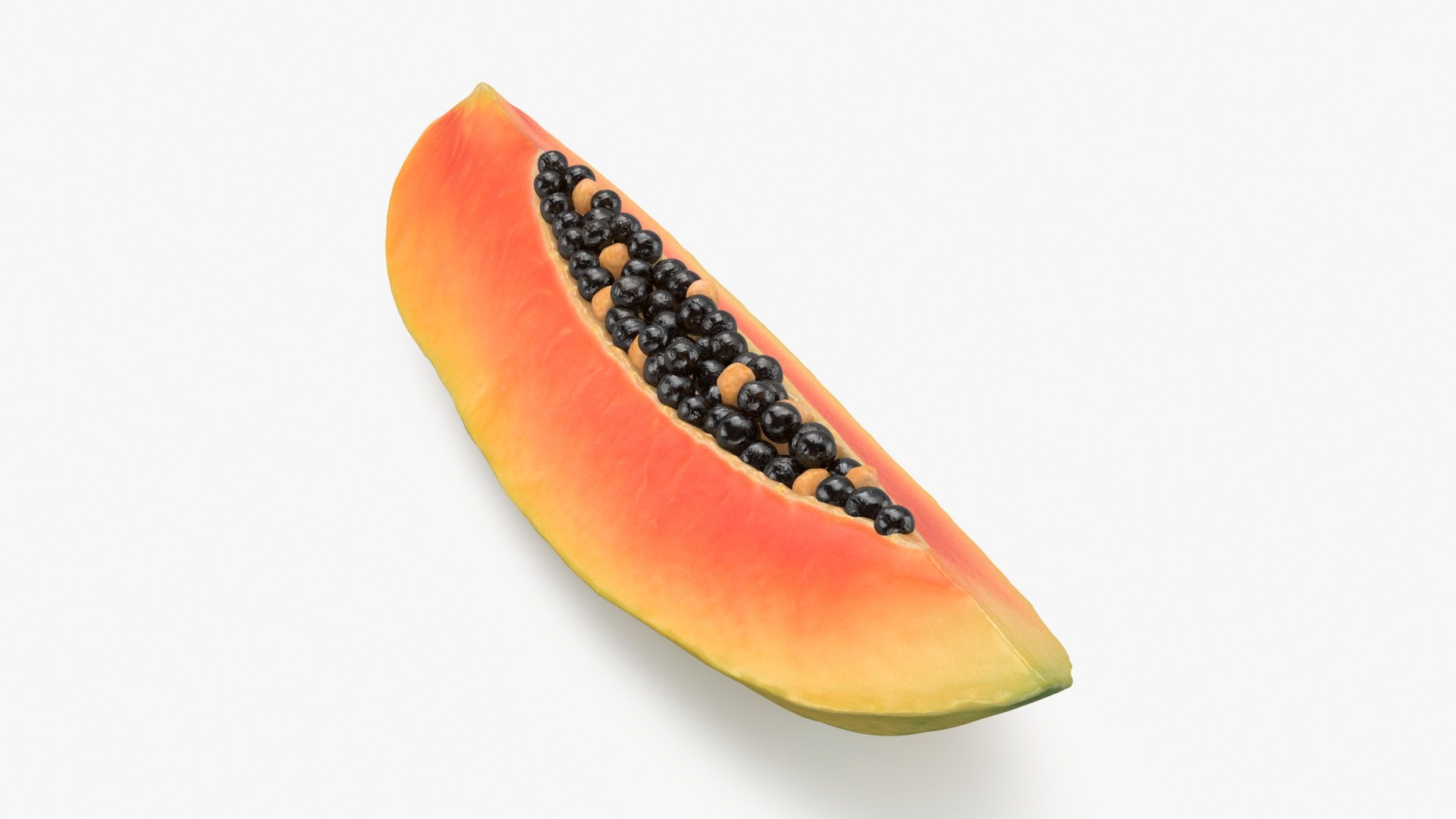 3D Papaya Red Lady Slice - TurboSquid 2142349
