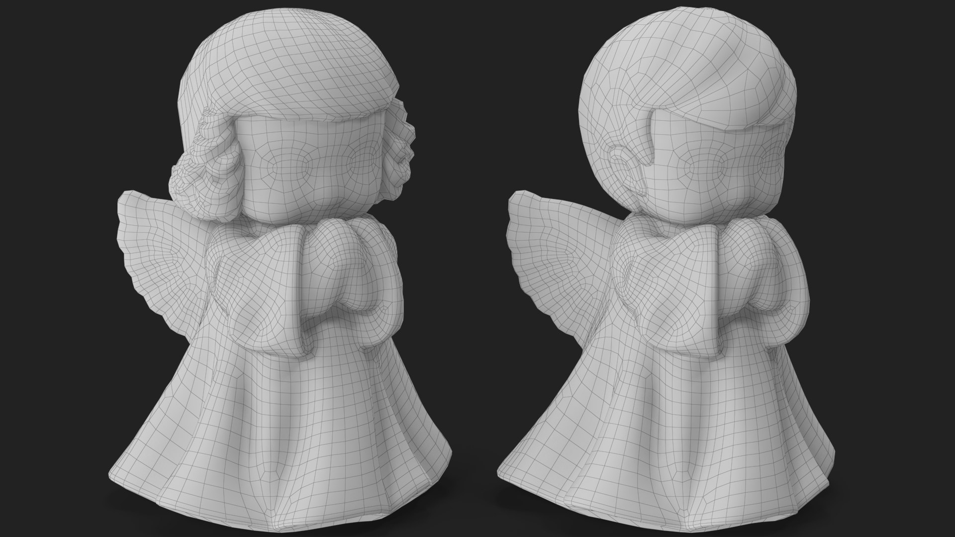 Christmas Angels Figurines 2 3D Model - TurboSquid 2299323