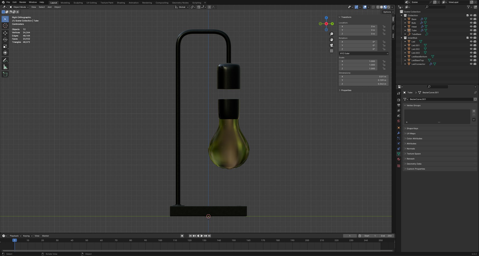 Levitation Desk Lamp 3D - TurboSquid 2186047