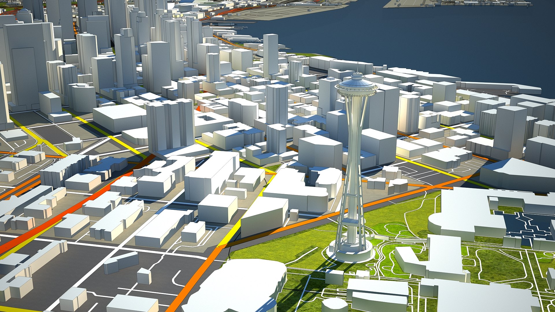 Seattle Skyline Model - TurboSquid 1508265