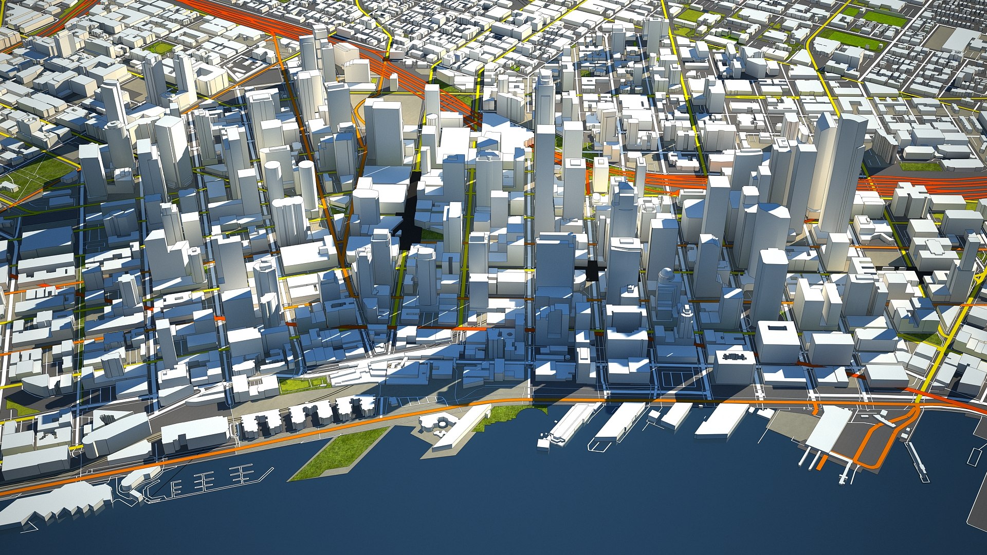 Seattle Skyline Model - TurboSquid 1508265