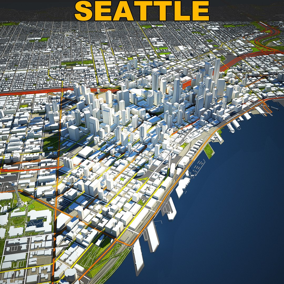Seattle Skyline Model - TurboSquid 1508265