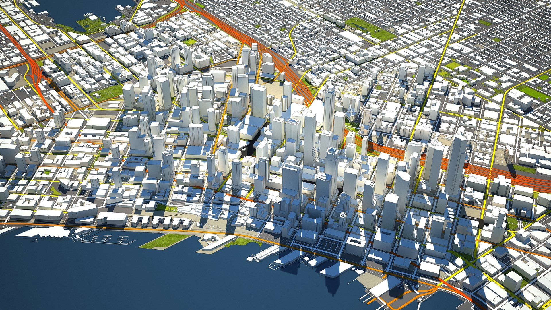 Seattle Skyline Model - TurboSquid 1508265