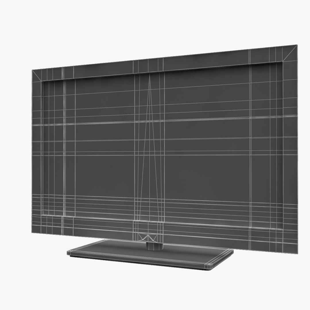 3d Model Tv Sharp Lc-37le320e