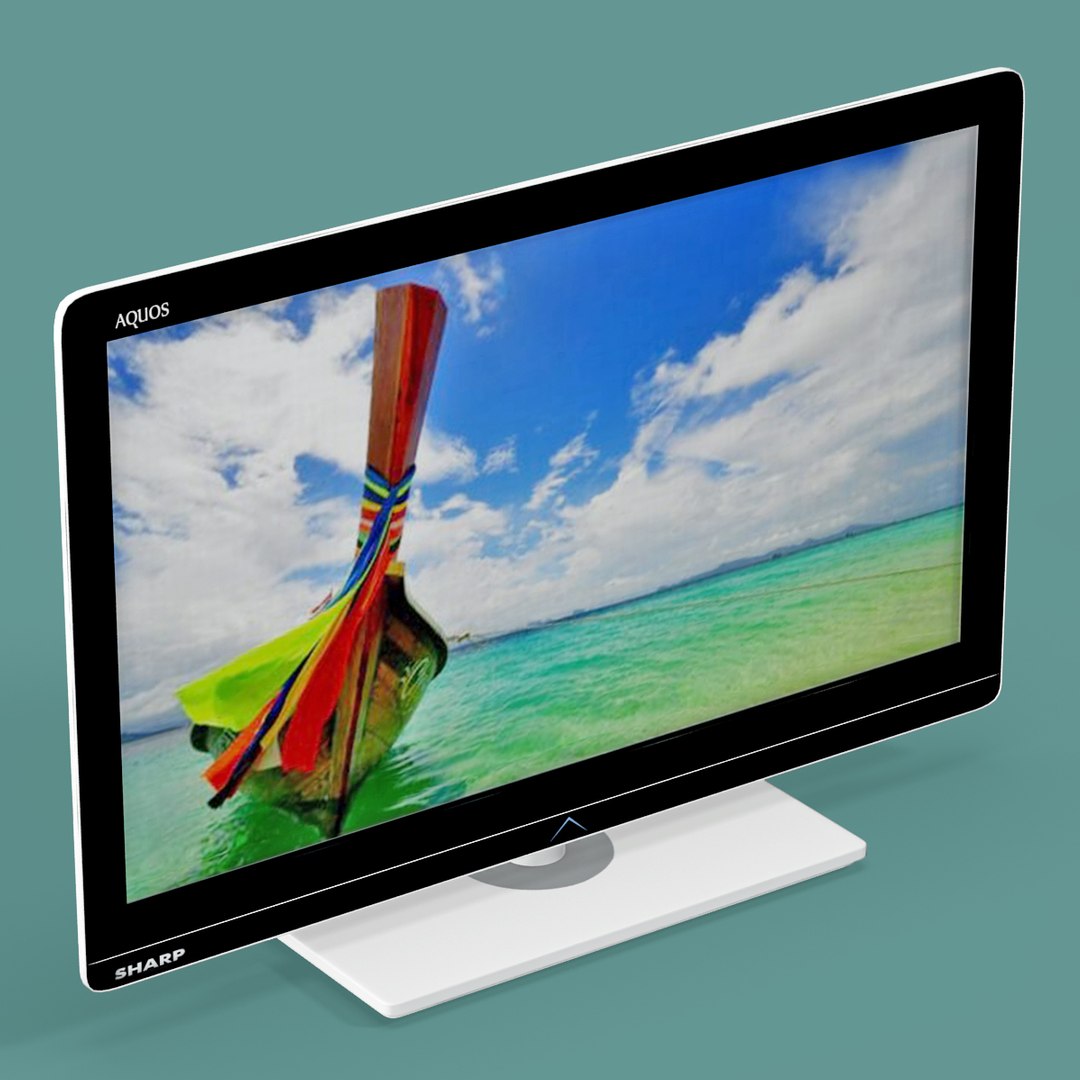 3d Model Tv Sharp Lc-37le320e