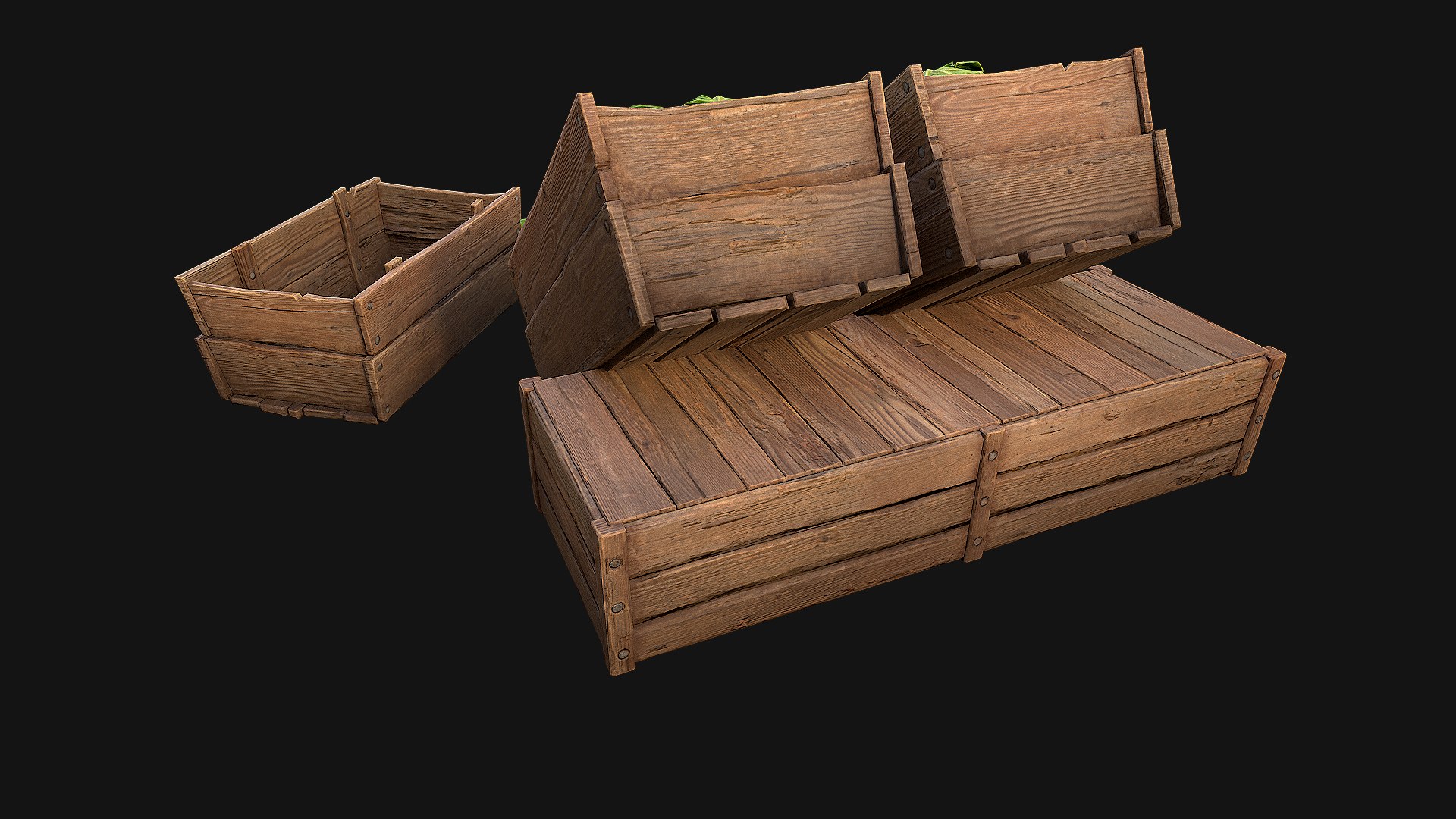 Cabbage Box Crate Stand 3D - TurboSquid 1924980