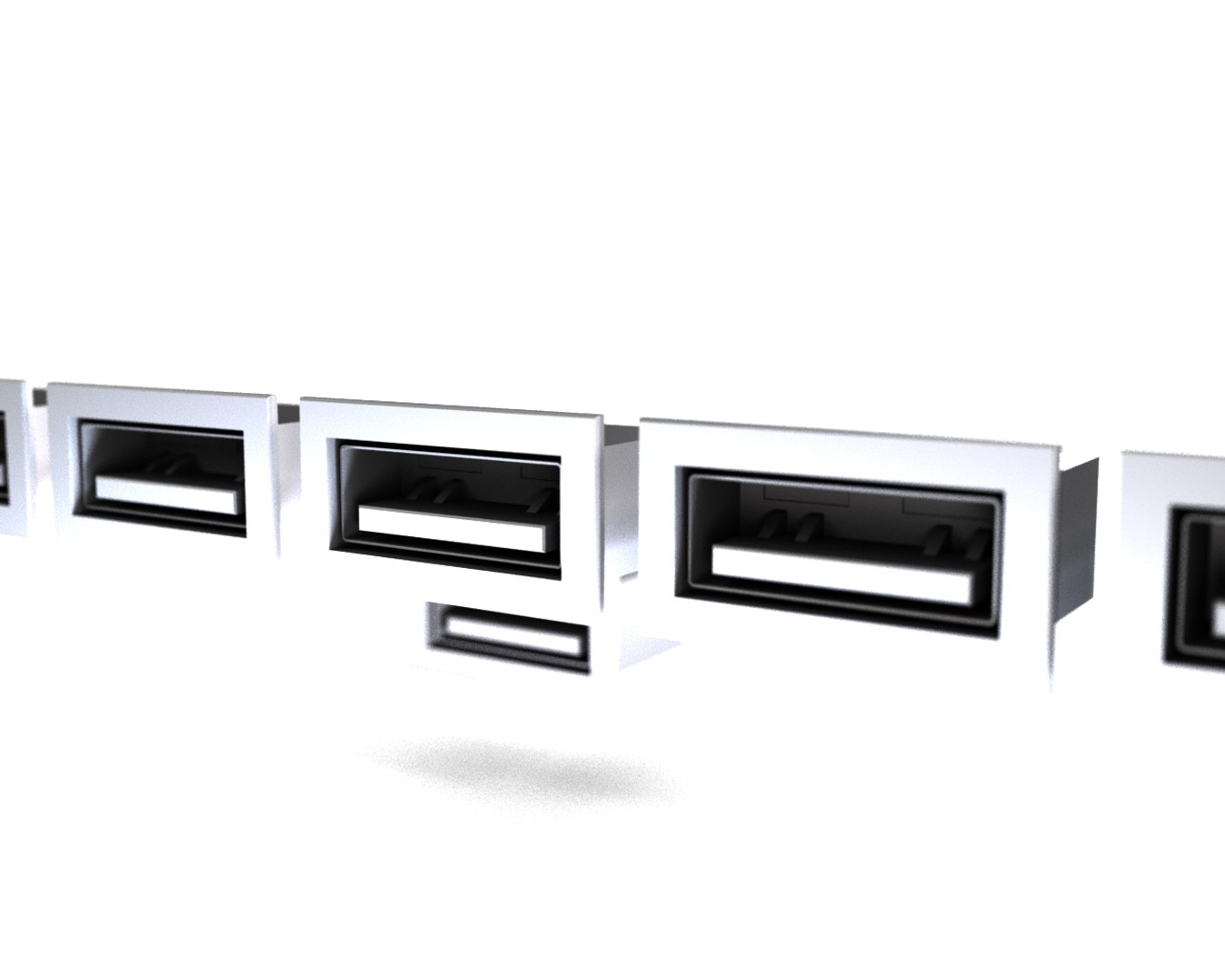 3D simple usb port electronic model - TurboSquid 1348541