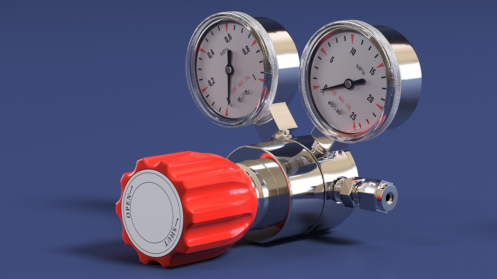 3D Model Gas Regulator With Two Gauges - TurboSquid 1956080