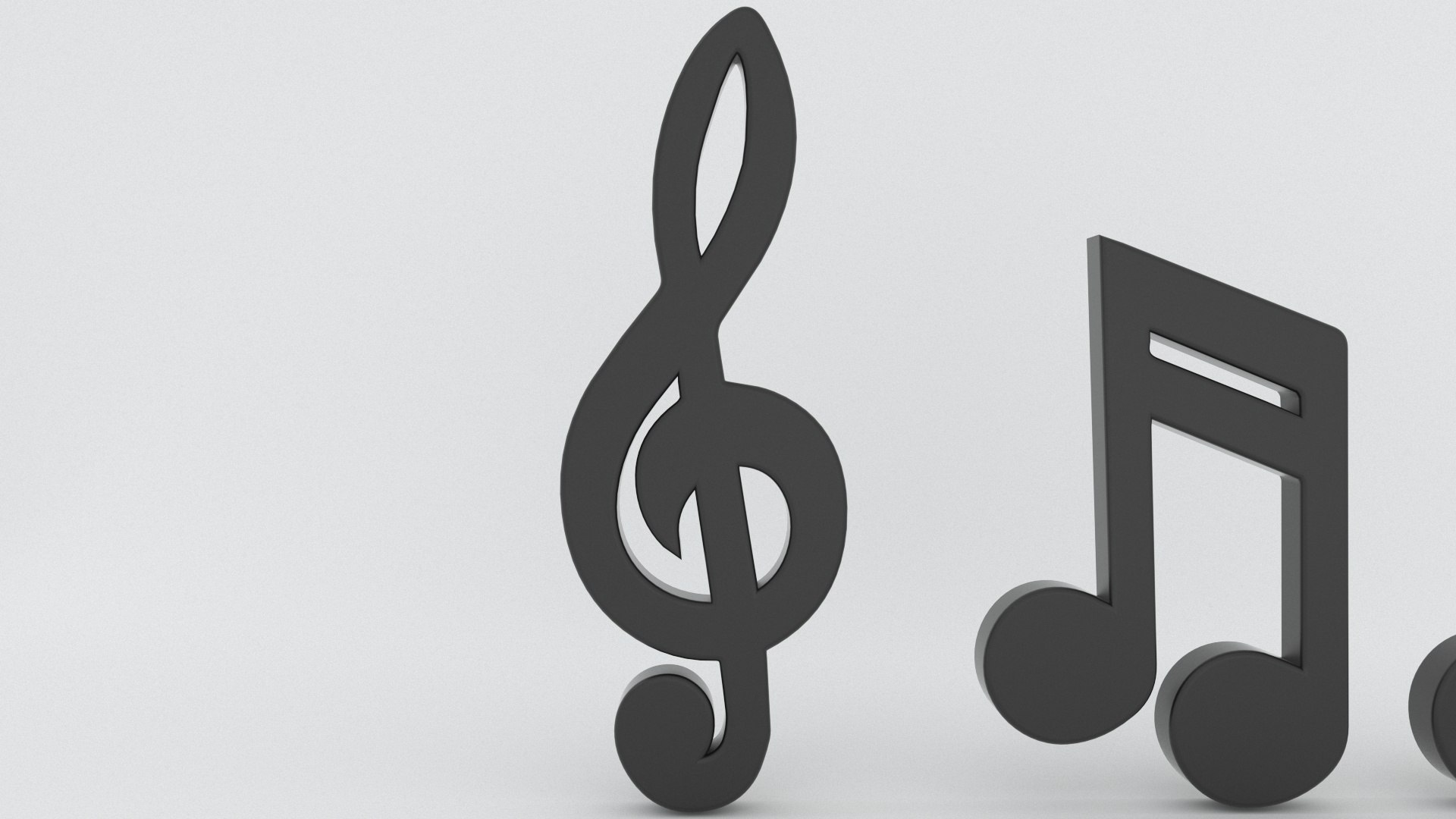 3D 4 In 1 Musical Notes Keys Model - TurboSquid 1762969