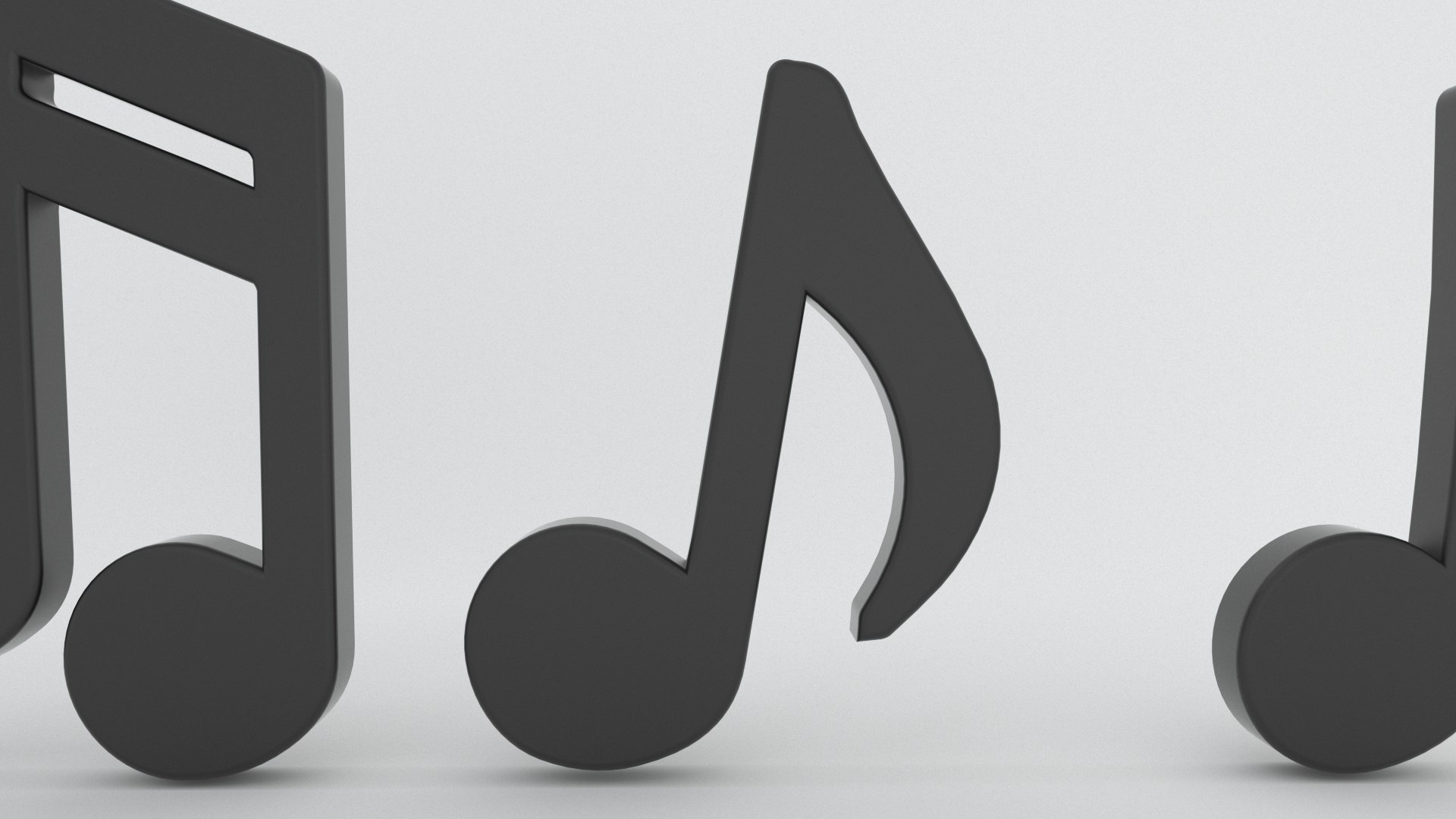 3D 4 In 1 Musical Notes Keys Model - TurboSquid 1762969