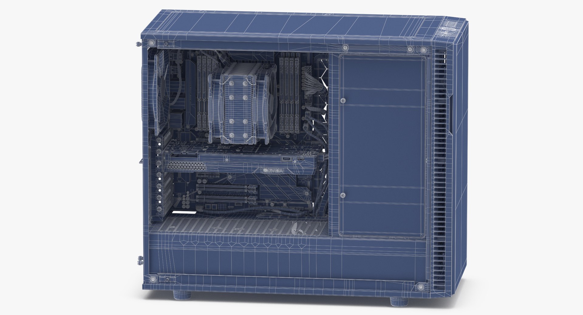 3D Fractal Computer Case Open Model - TurboSquid 1429097