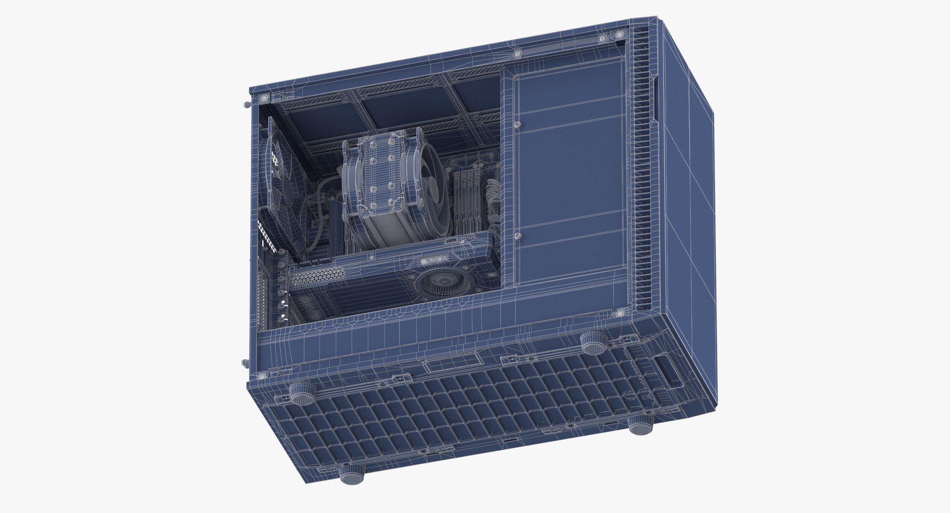 3D Fractal Computer Case Open Model - TurboSquid 1429097