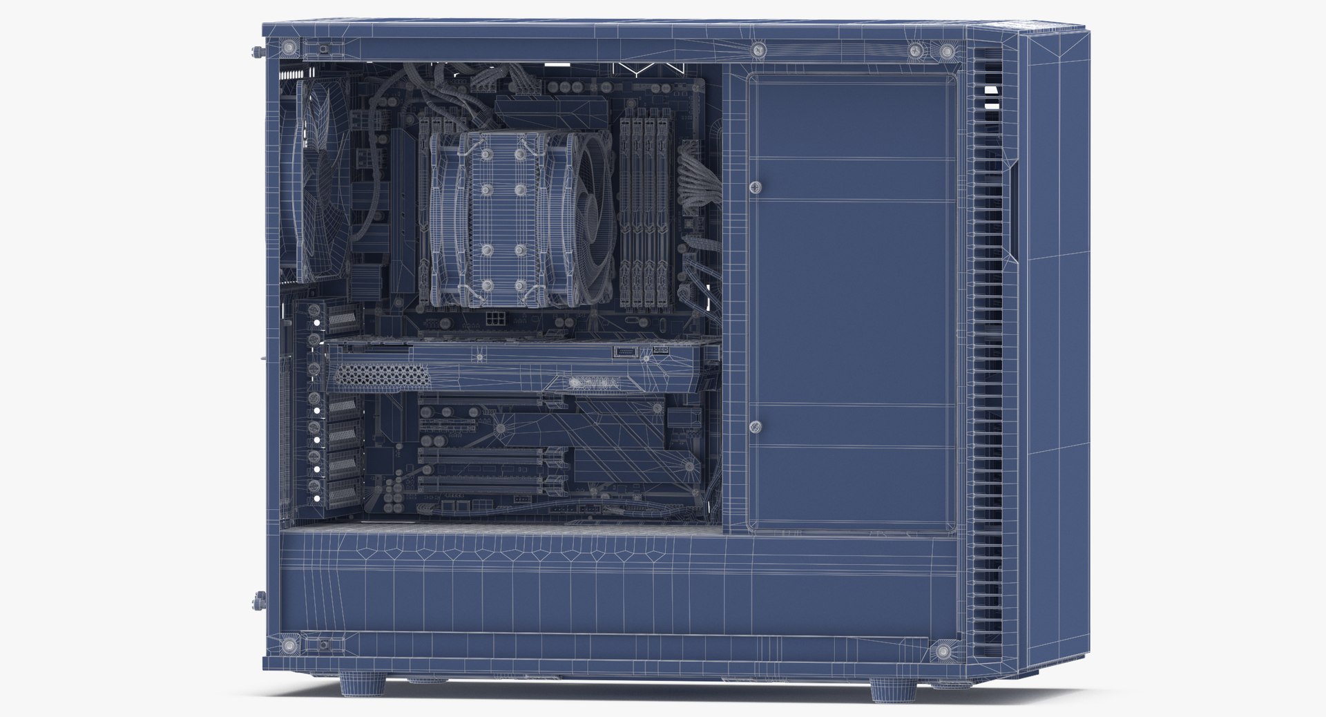 3D Fractal Computer Case Open Model - TurboSquid 1429097