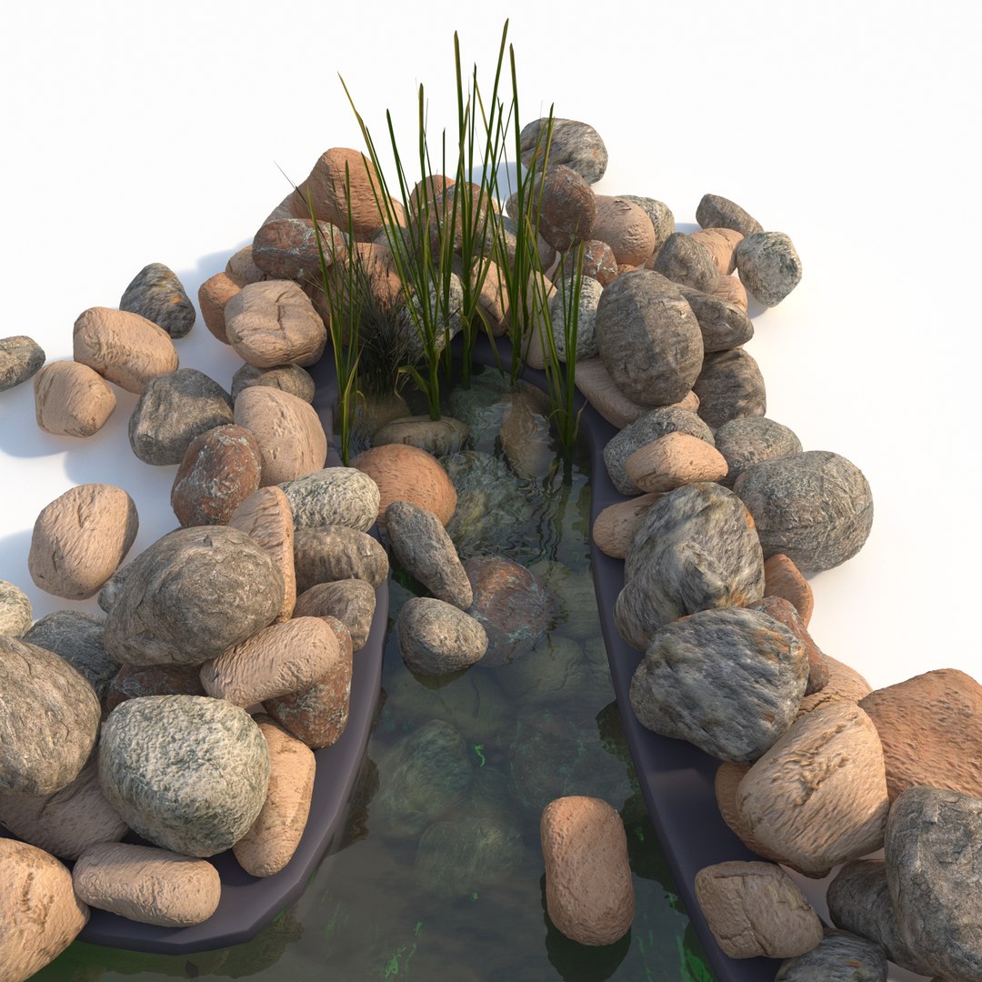3D Garden Pond - TurboSquid 1577934