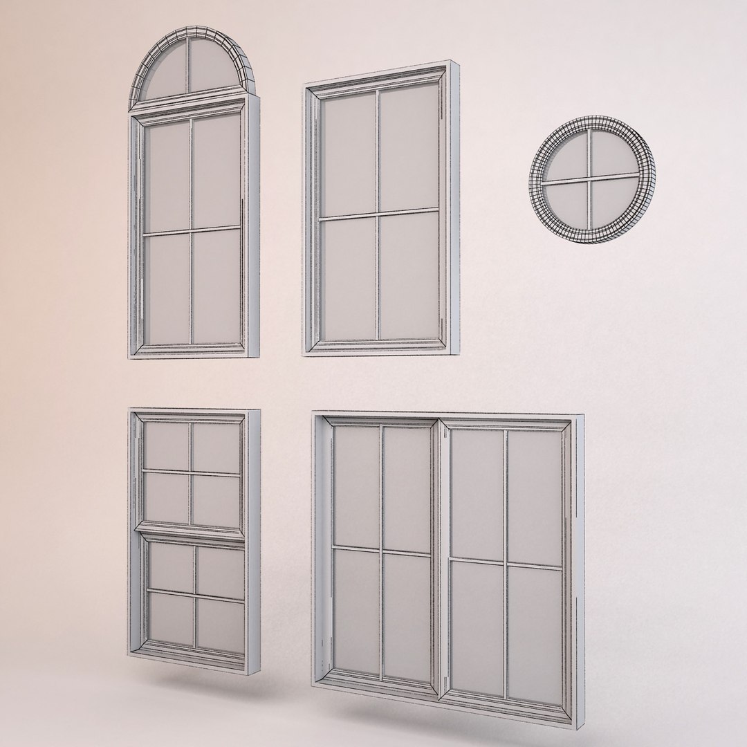 3d Glass Windows Doors Model