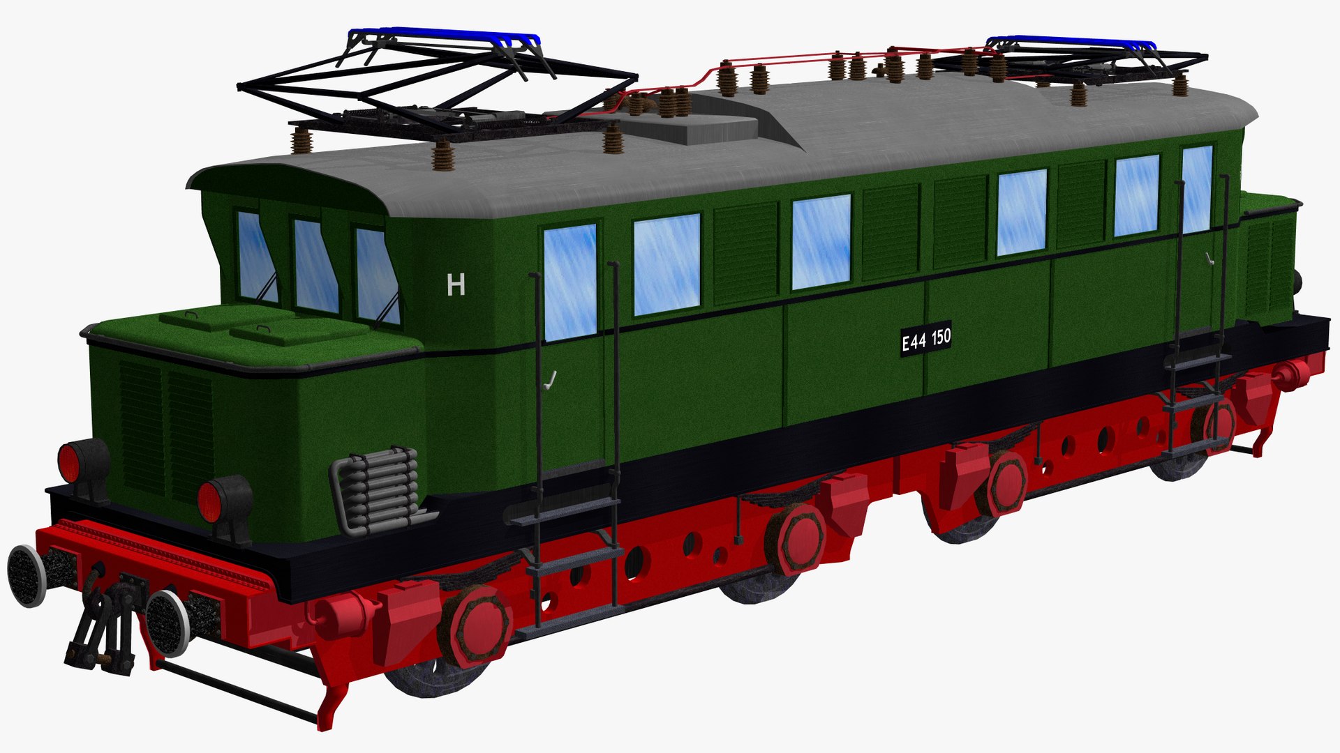 3D German Dr-db Class E44 Electric Locomotive - TurboSquid 1887654