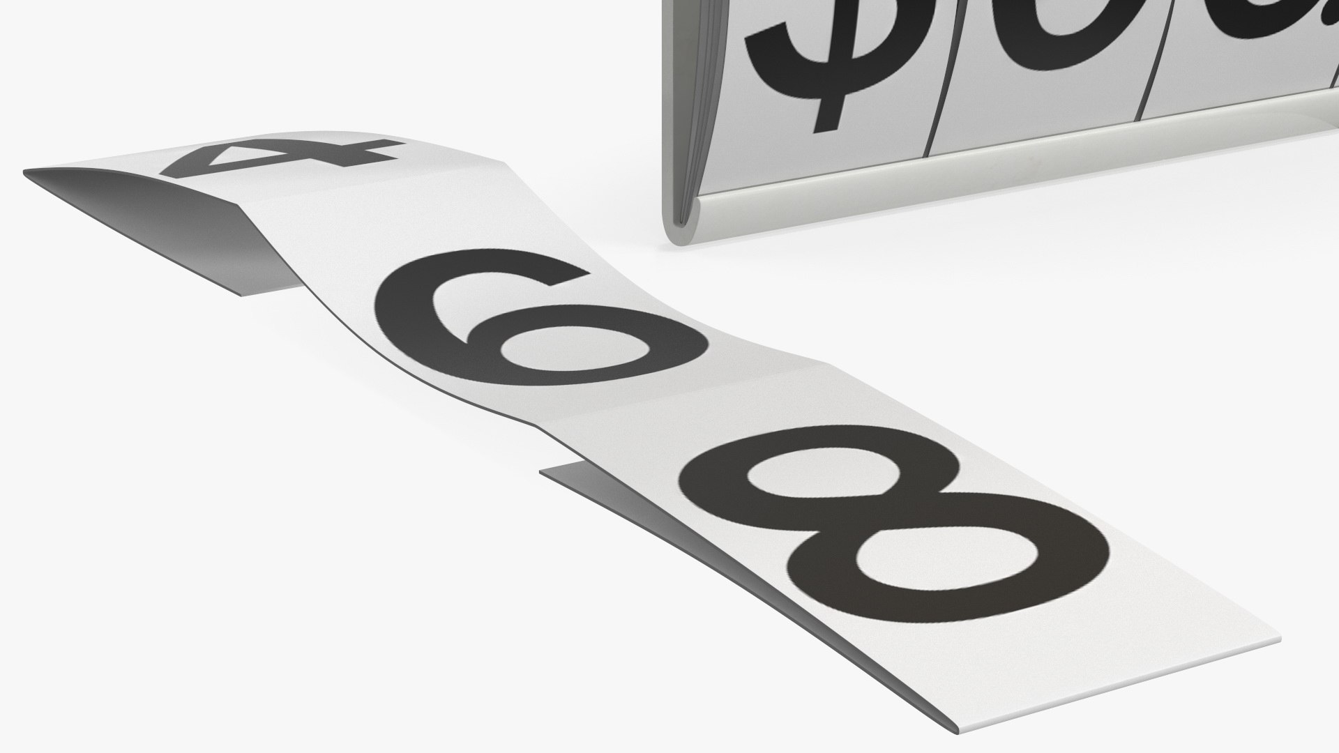 White Plastic Price Tag With Erasable Display 3D Model - TurboSquid 1908722