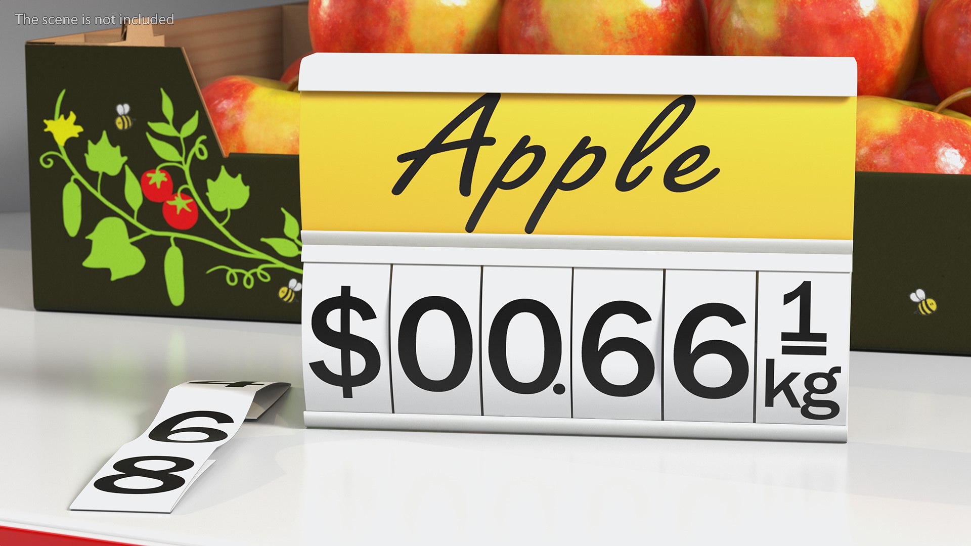 White Plastic Price Tag With Erasable Display 3D Model - TurboSquid 1908722