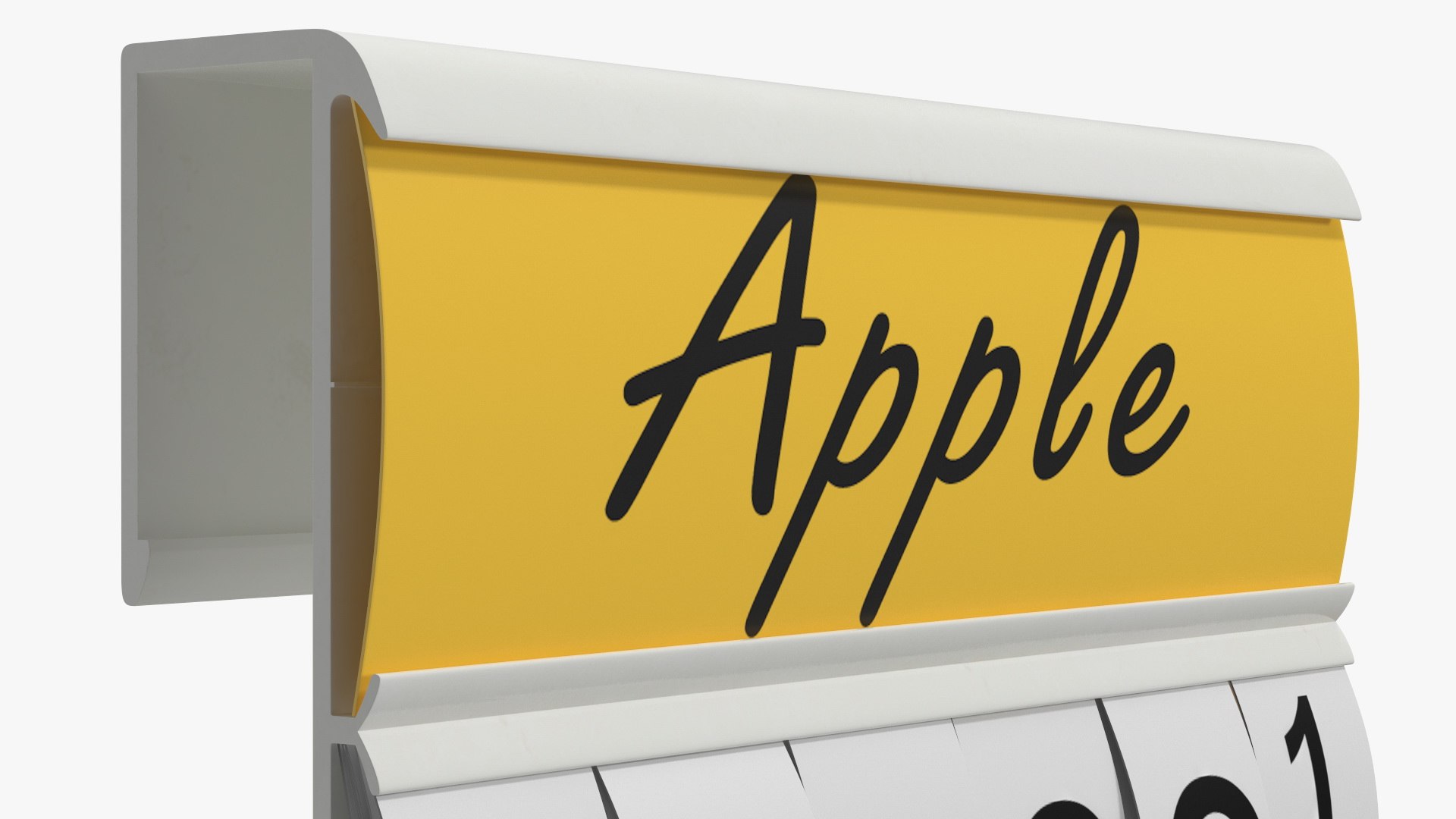 White Plastic Price Tag With Erasable Display 3D Model - TurboSquid 1908722