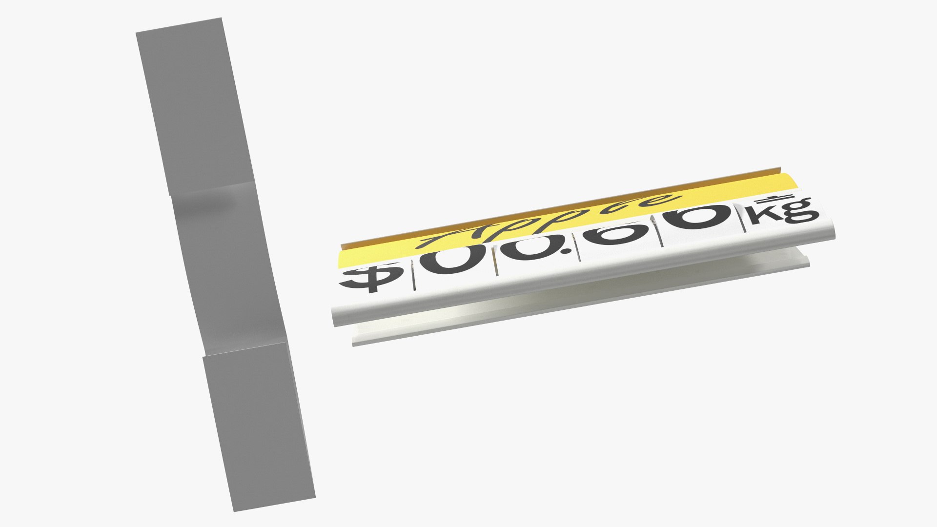 White Plastic Price Tag With Erasable Display 3D Model - TurboSquid 1908722