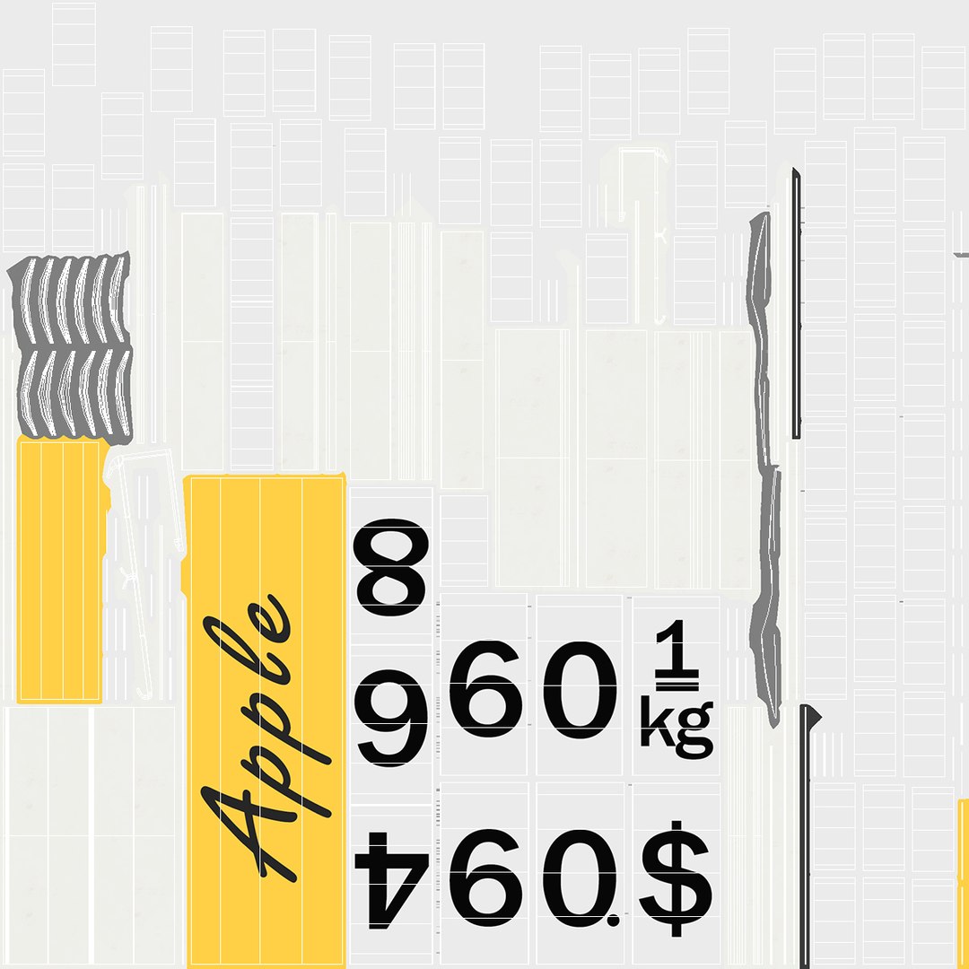 White Plastic Price Tag With Erasable Display 3D Model - TurboSquid 1908722