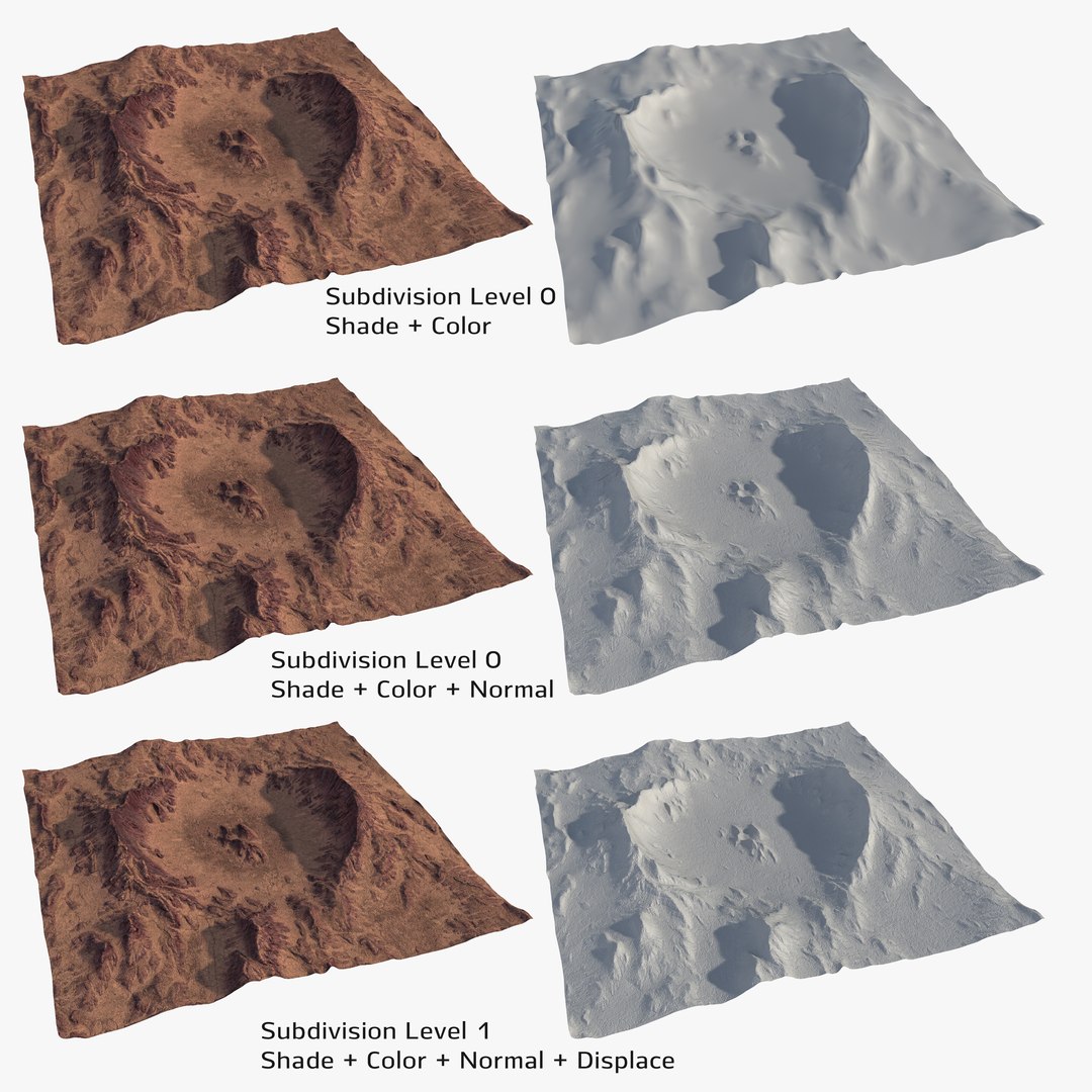 3D model impact crater v2 - TurboSquid 1242665