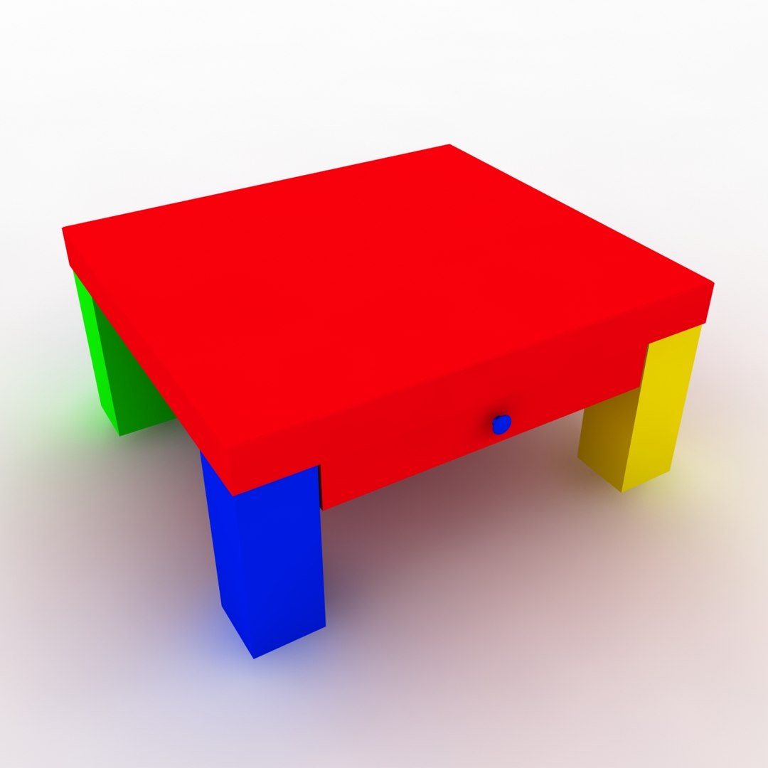 Kids Table 2008 3d Model