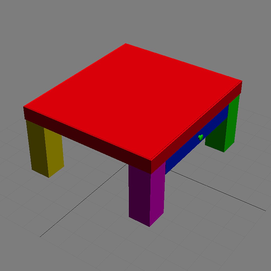 Kids Table 2008 3d Model