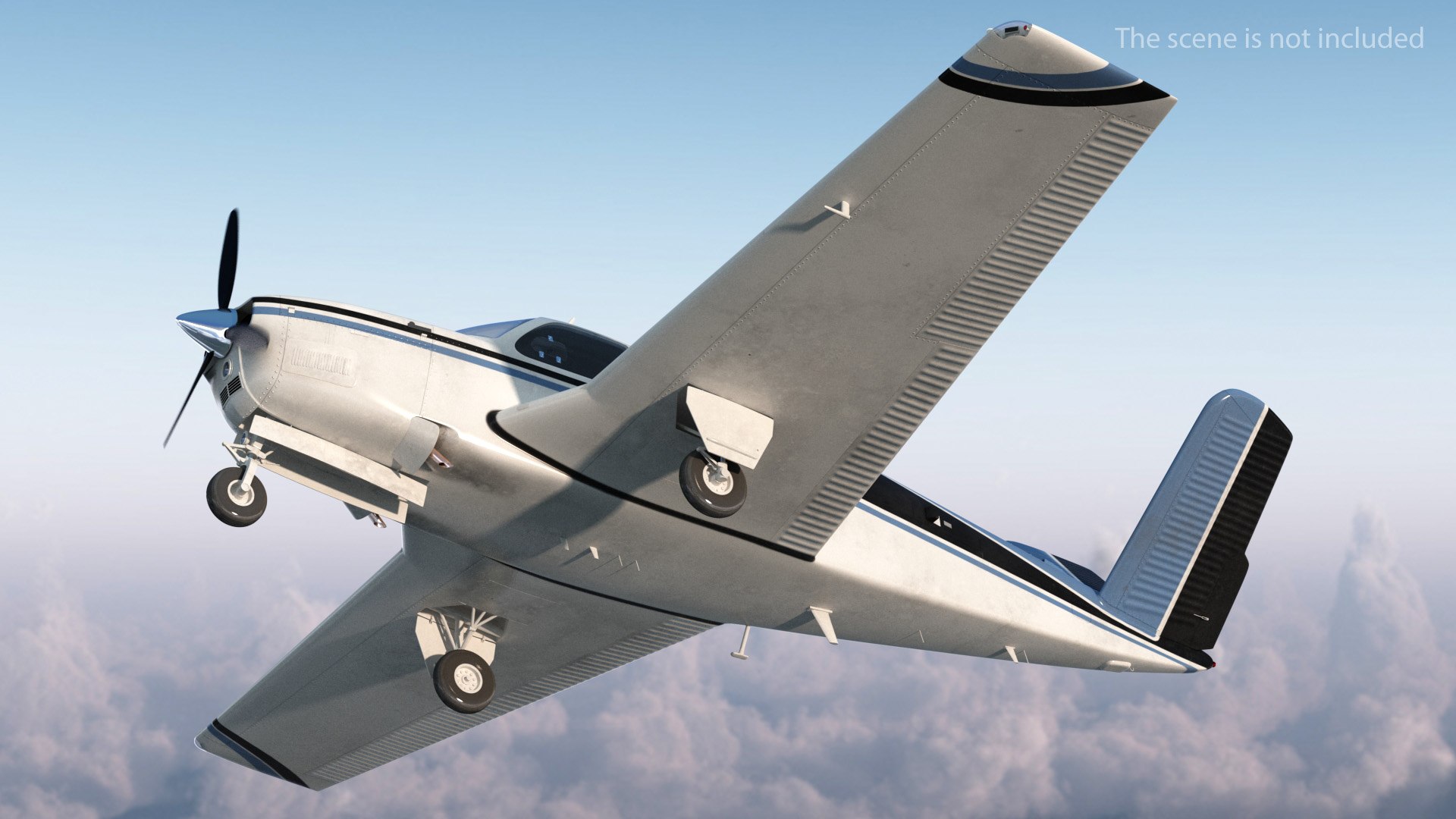 3D civil utility aircraft v model - TurboSquid 1602272