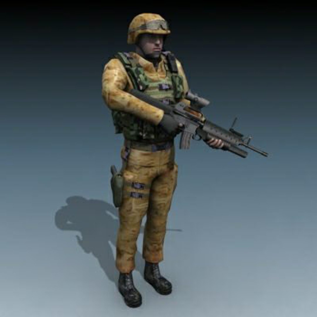 gun m16 mcw 3d model