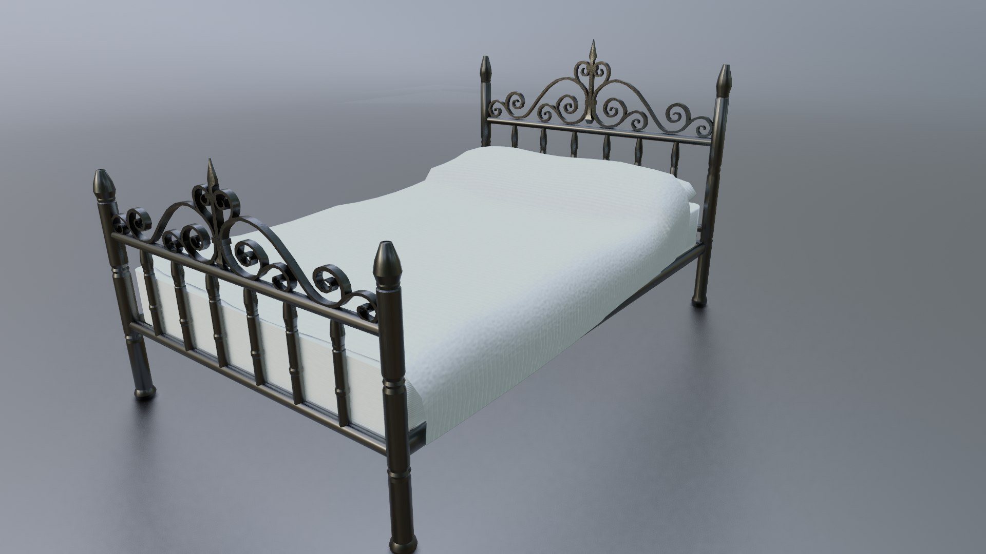 Free 3D Model Iron Bed - TurboSquid 1979042