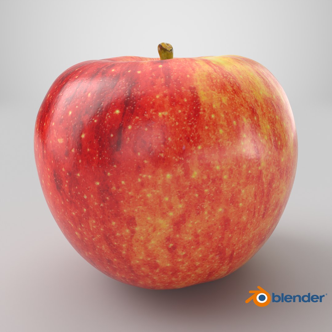 3D Large Gala Apple 02 Model - TurboSquid 2257705