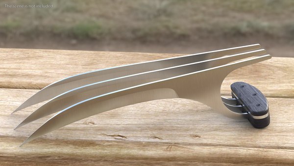 3D stainless steel wolverine claws - TurboSquid 1685725