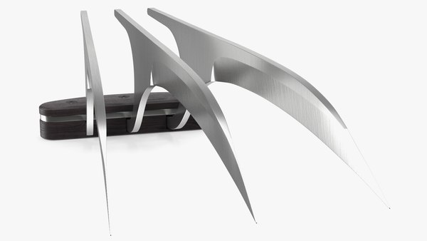 3D stainless steel wolverine claws - TurboSquid 1685725